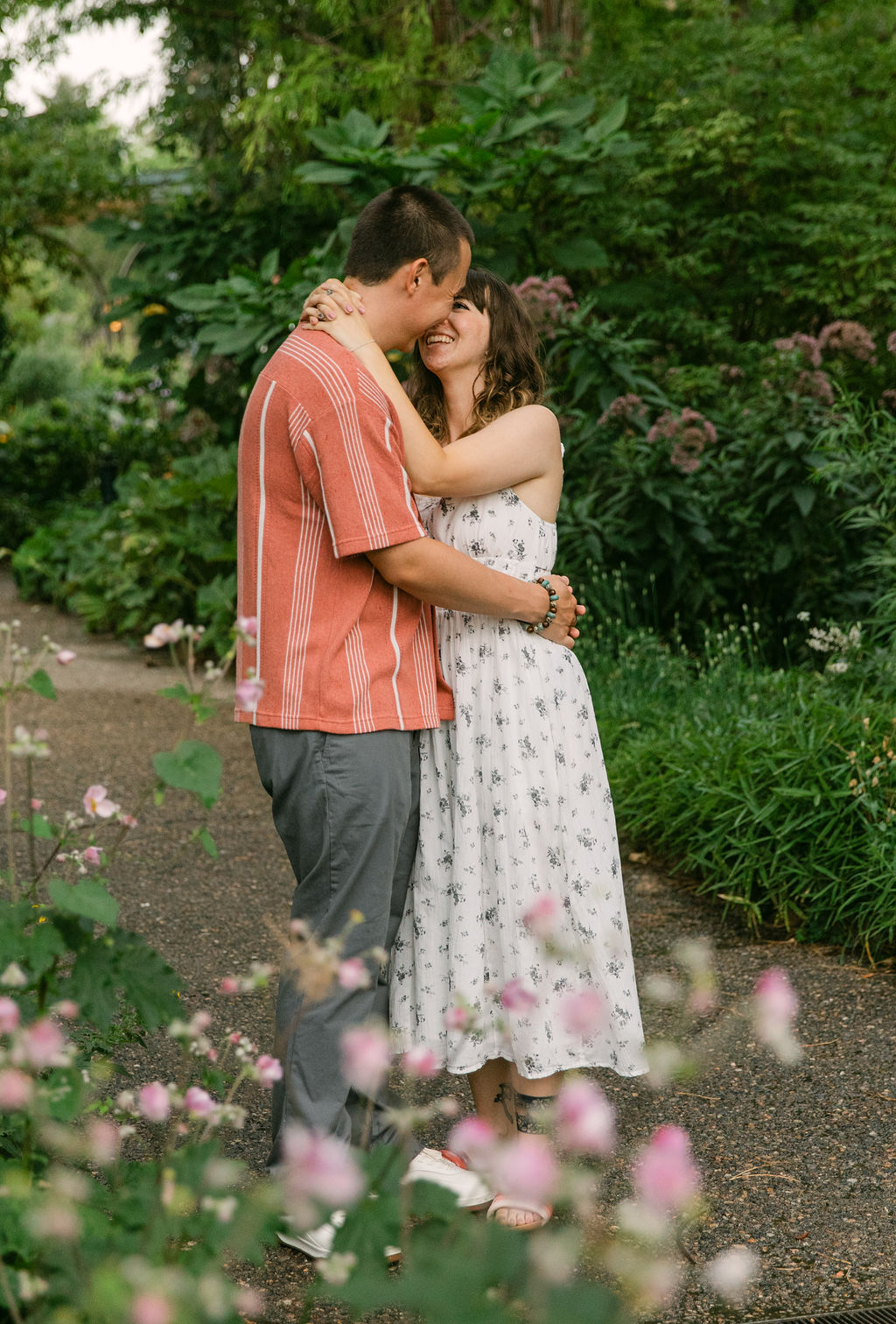 Denver Botanic Gardens Engagement Photos: Rainy Day Romance