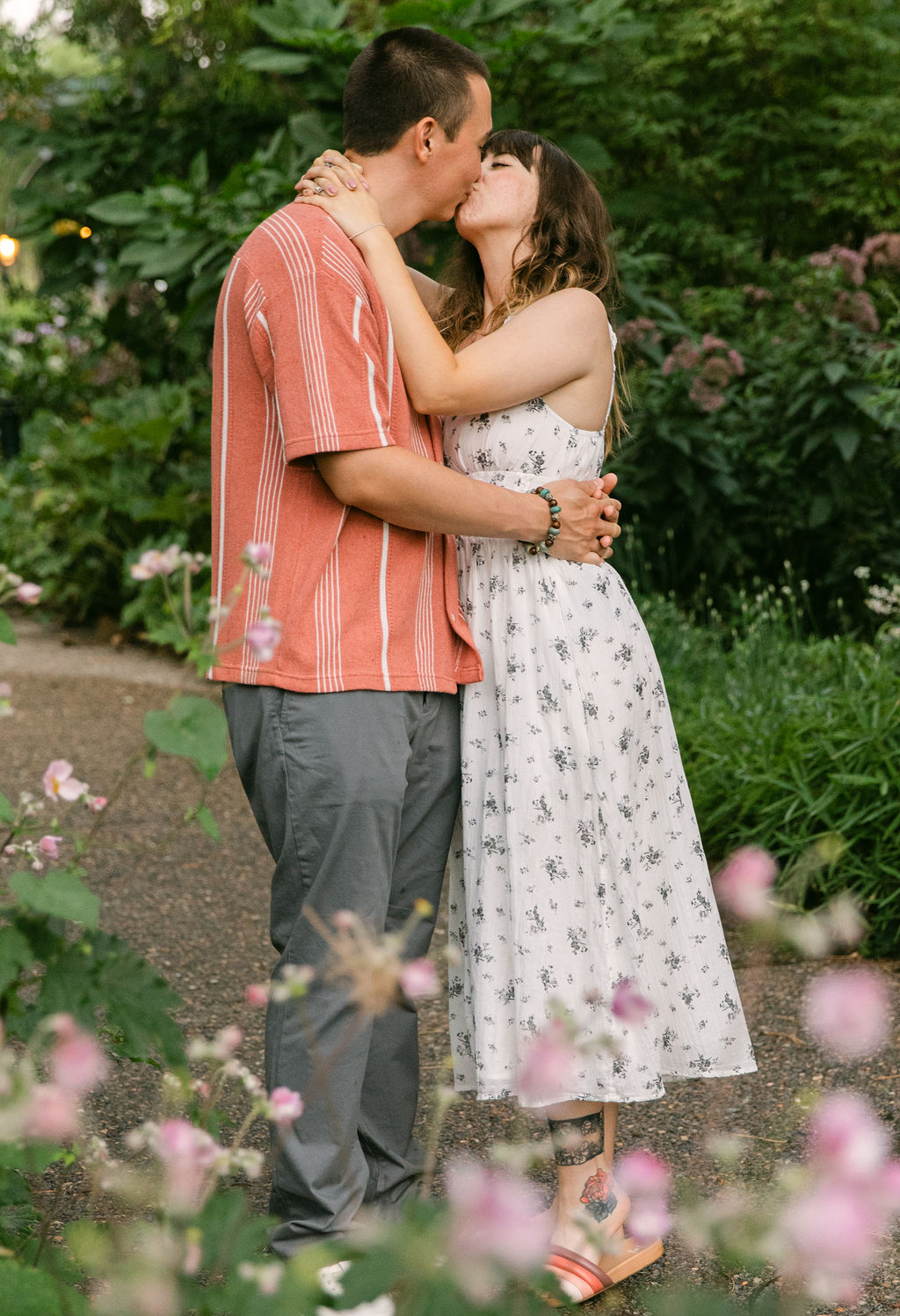 Denver Botanic Gardens Engagement Photos: Rainy Day Romance