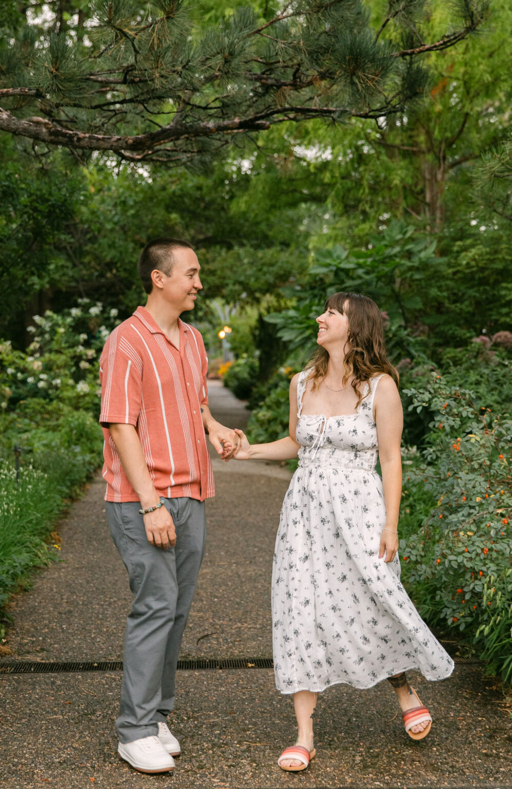 Denver Botanic Gardens Engagement Photos: Rainy Day Romance