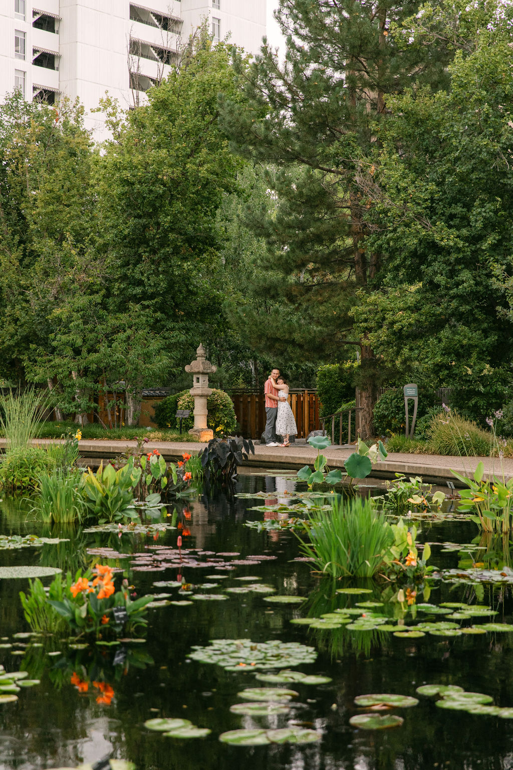 Denver Botanic Gardens Engagement Photos: Rainy Day Romance